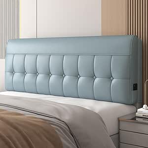 Amazon.com: ZZYK Wipeable Headboard Upholstered Oversized Soft Bed ...