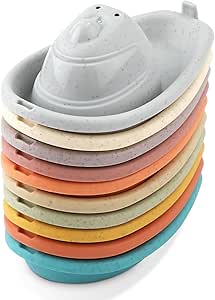 10pcs Stackable Boats Bath Toy, Bath Toys Plastic Floating Boats Shower ...