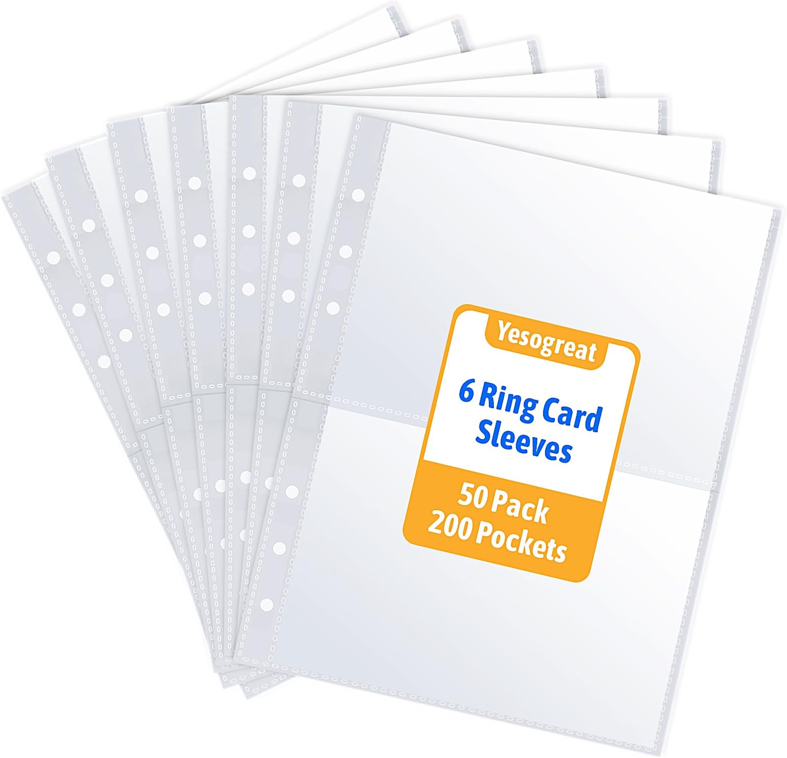 Amazon.com : 50PCS Photo Sleeves for 6 Ring Binder, A5 Binder Photo ...