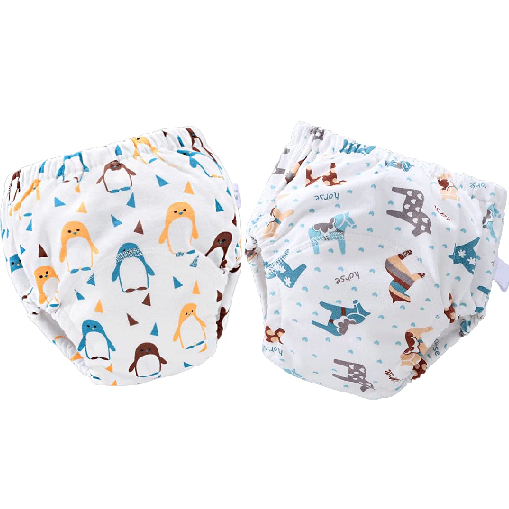 Buy 2Packs Unisex Baby Pure Cotton Potty Training Pants Ultra Wide Pee ...