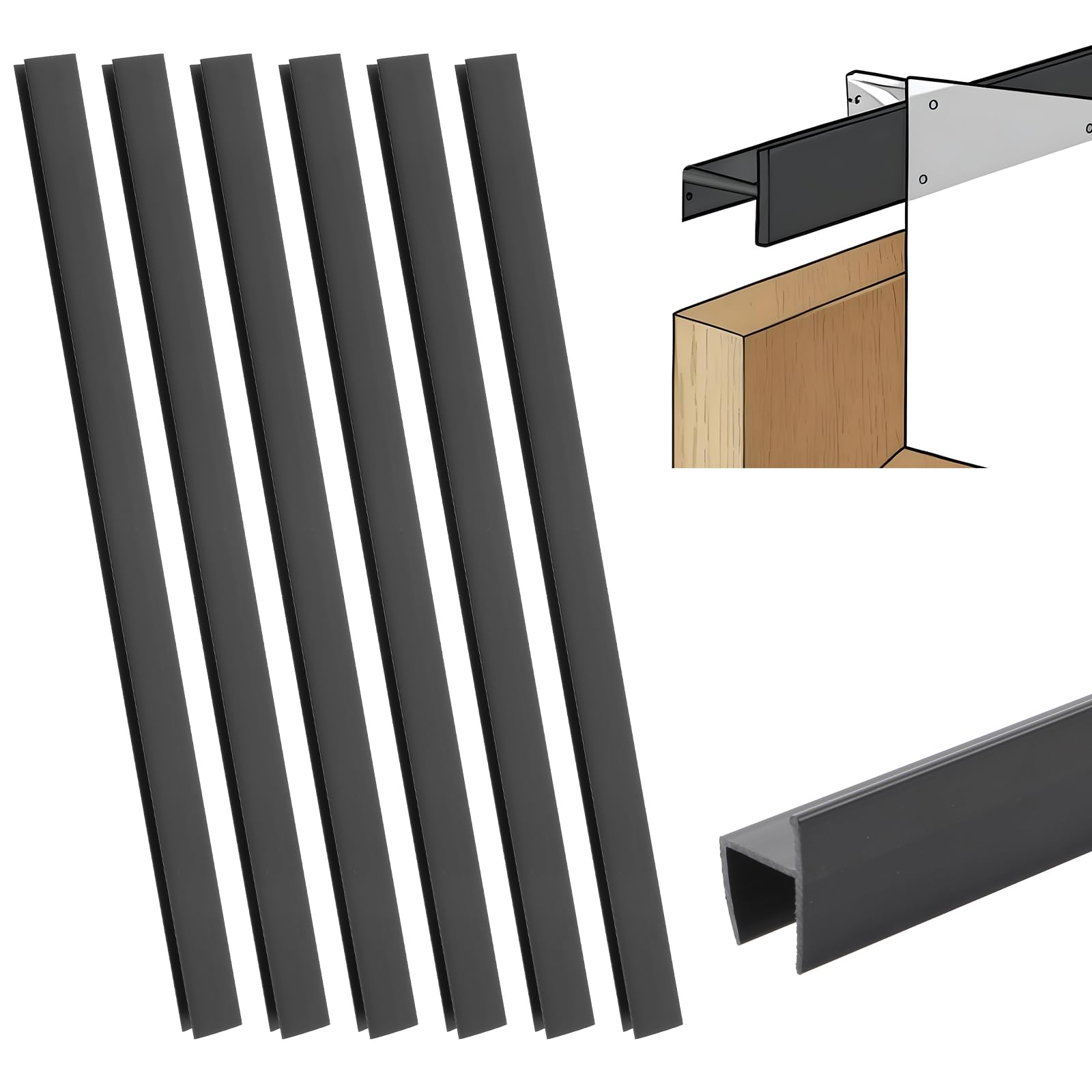 Amazon.com : 6 Pcs Drawer File Folders PVC Hanging File Rails, Black ...