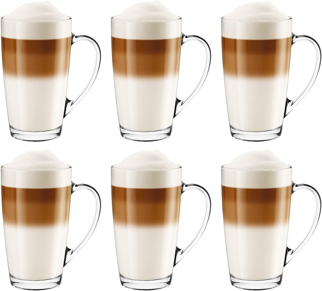 Glasmark Krosno Latte Macchiato Lot de 6 verres à thé à cappuccino avec ...