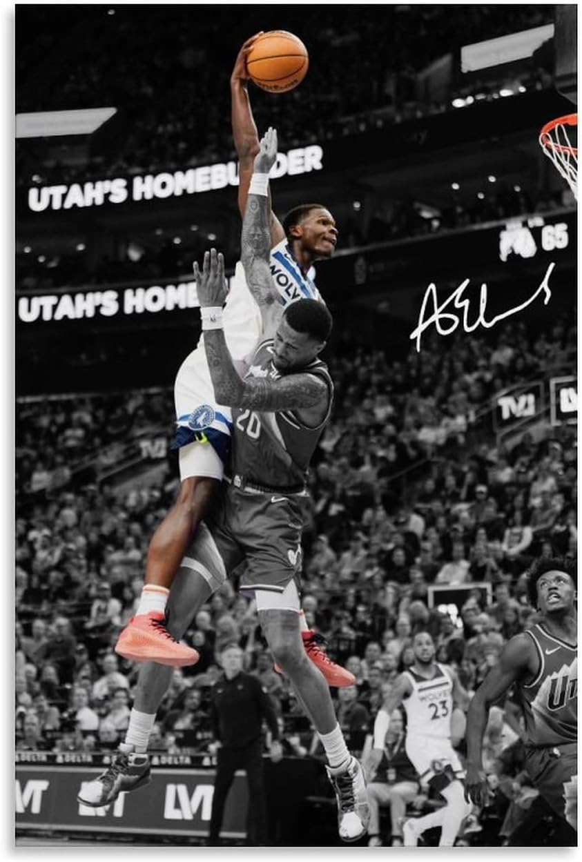 Amazon.com: Basketball Edwards Dunking Poster Wall Art Posters For Room ...