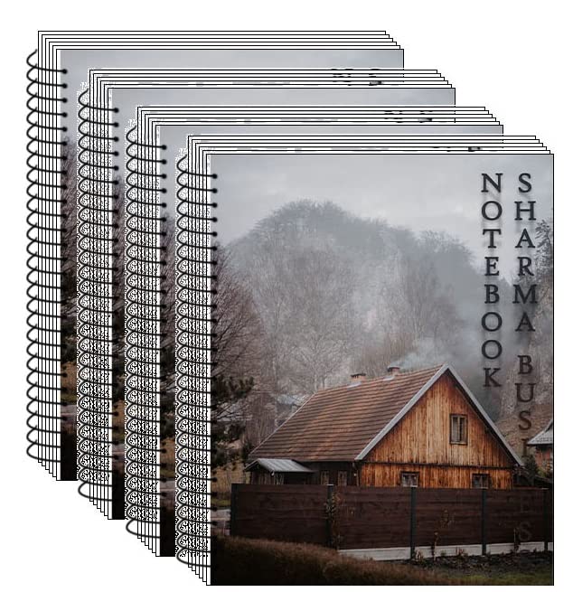 SHARMA BUSINESS Hut A4 Spiral Notebook, 4 Set, Plain Unruled, 70 GSM ...