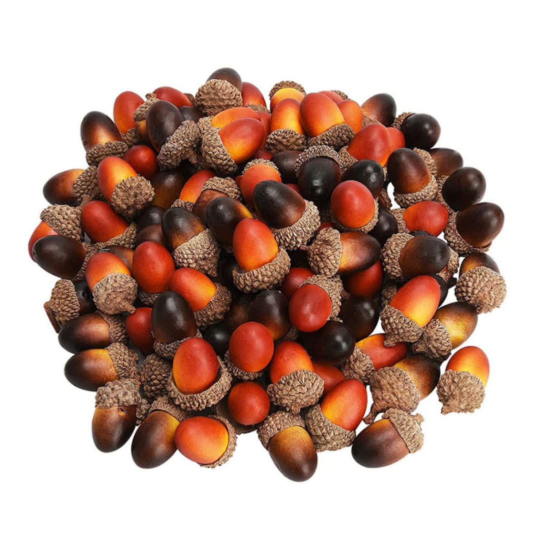 Artificial Acorns Lifelike 2 Color Fake Small Acorns with Natural Acorn ...