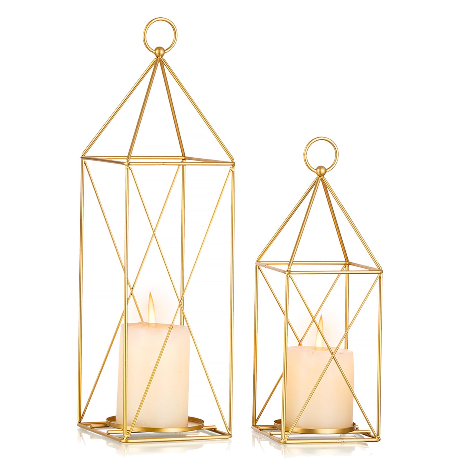 Amazon.com: Staymoment Gold Lanterns Decorative Set of 2-15" & 11" Bulk ...