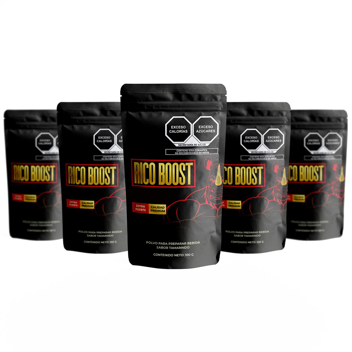 Rico Boost | Bebida sabor a Tamarindo | 100 g | 5 Pack : Amazon.com.mx ...