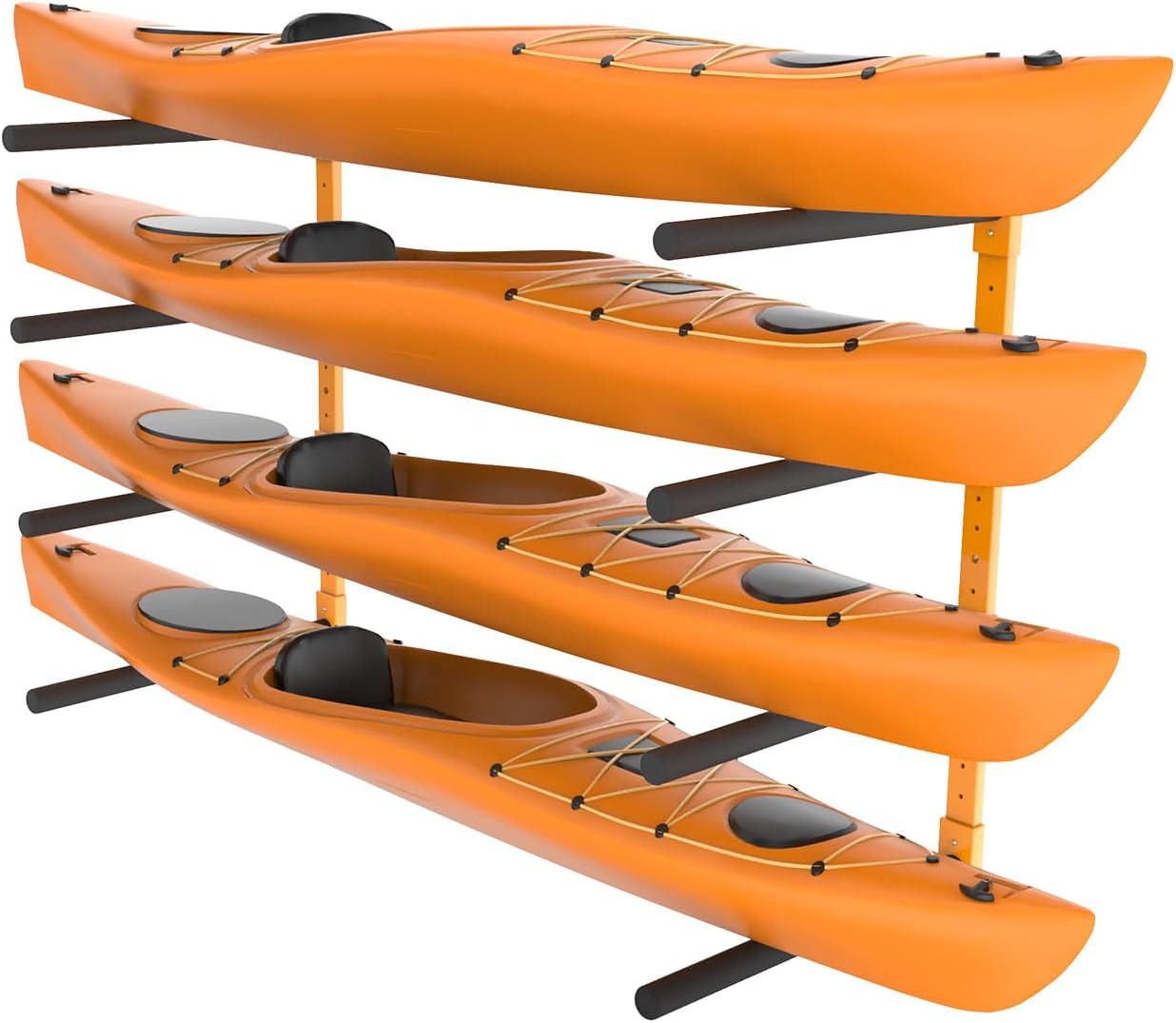Amazon.com : VEVOR Wall Kayak Storage Rack, 4-Capacity Wall Mounted ...