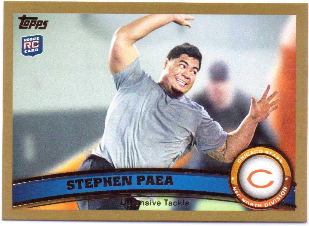 Stephen Paea 2011 Topps Rookie Gold #437-0729/2011 - Chicago Bears at ...