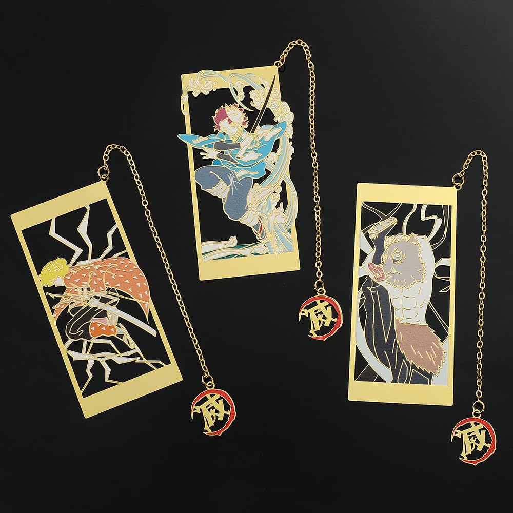 Snapklik.com : Demon Metal Bookmark Slayer Anime Kawaii Kamado Tanjirou ...
