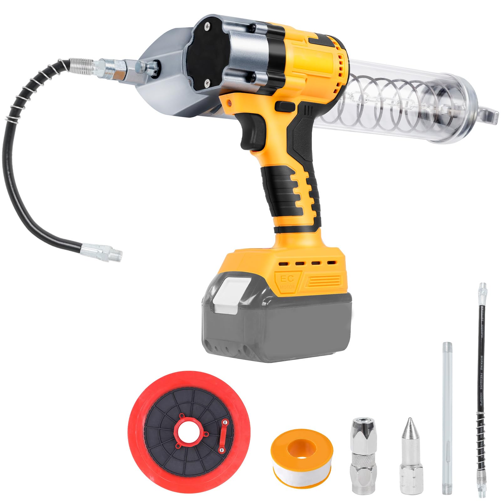 Amazon.com: Daspom Cordless Grease Gun Compatible with Dewalt 20V ...
