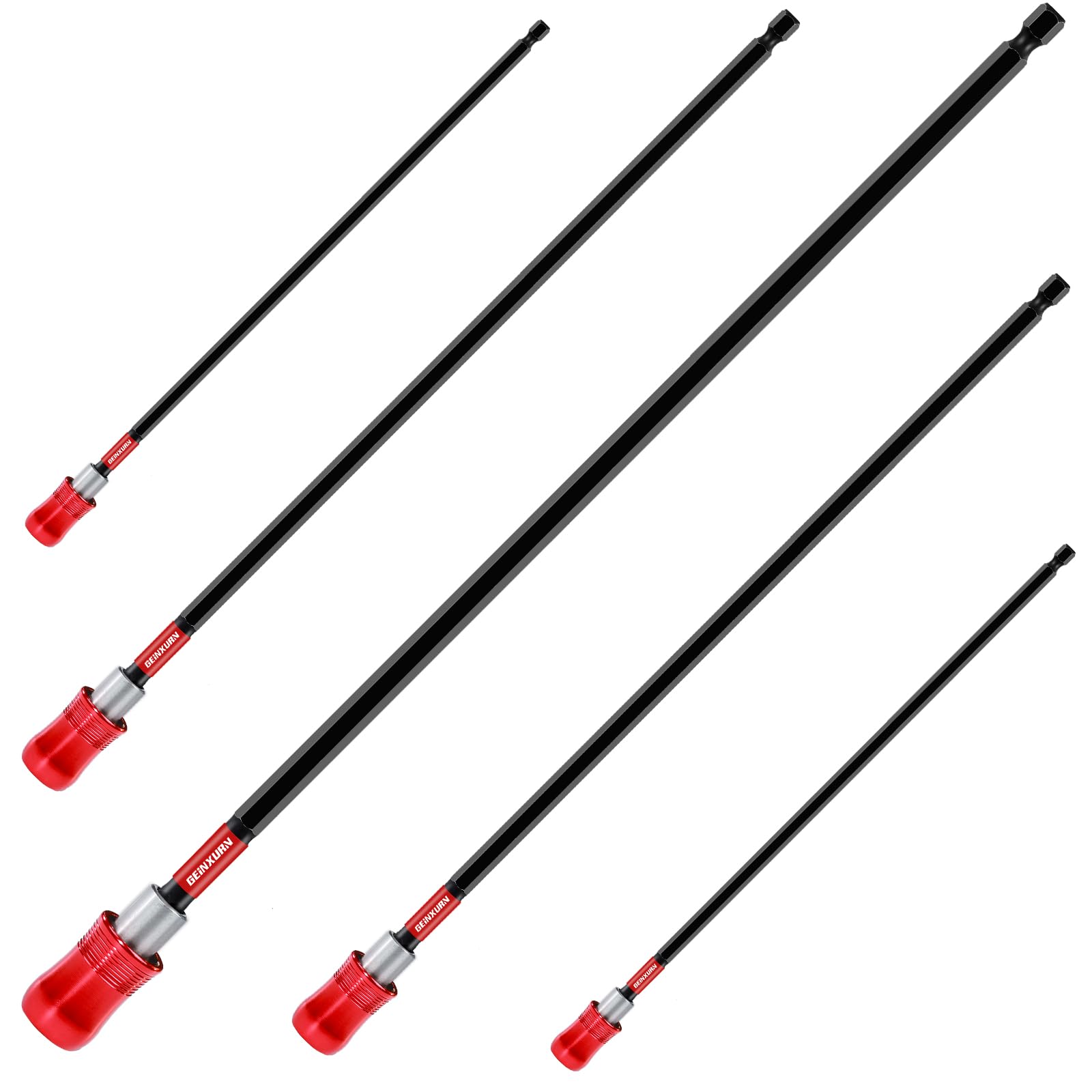 Geinxurn 12” Impact Screwdriver Bit Holders, 5PCS Magnetic Extension ...