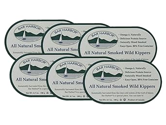 Amazon.com: Bar Harbor Natural Smoked Wild Kippers, 6.7 oz (190g ...