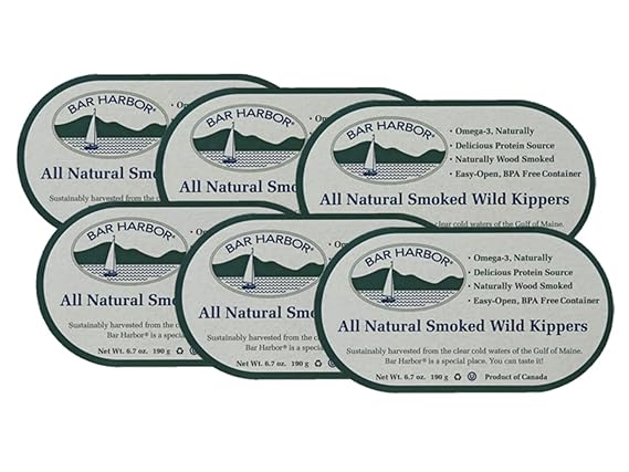 Amazon.com: Bar Harbor Natural Smoked Wild Kippers, 6.7 oz (190g ...