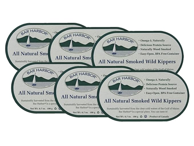 Amazon.com: Bar Harbor Natural Smoked Wild Kippers, 6.7 oz (190g ...
