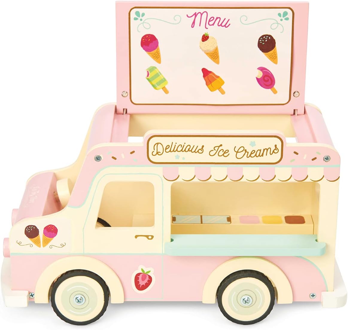 Le Toy Van - Wooden Doll House Dolly Ice Cream Van Play Set For Dolls ...