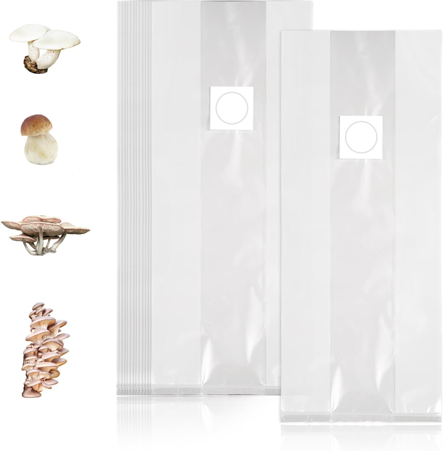 Amazon.com : 30pcs 5x8x20 Mushroom Grow，Substrate Bags, 6 Mil Thick ...