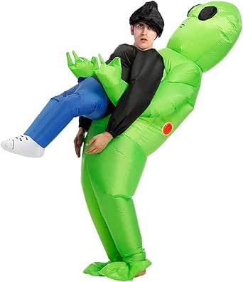JUEJIAZKIY Costume da dirottamento alieno, verde, alieno, costume ...