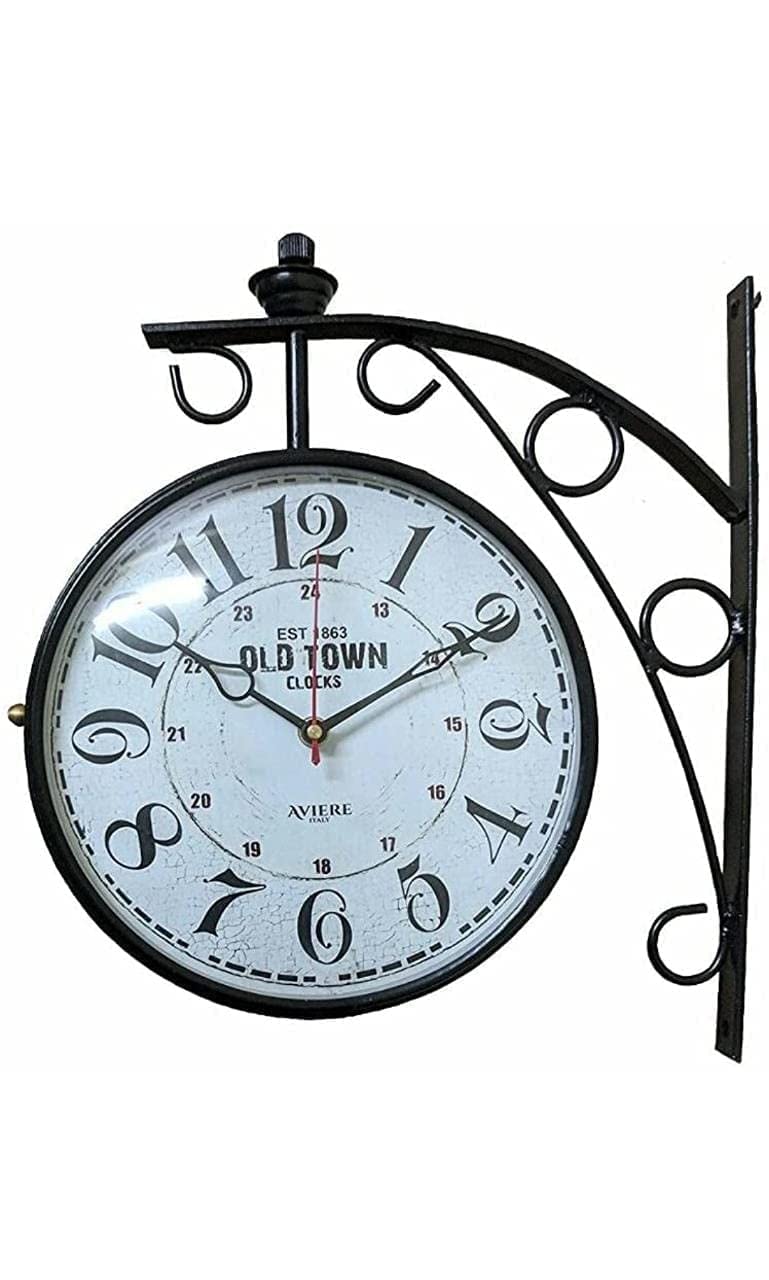 Buy VintCraft Antique Old Town Victoria Station Clock Double Sided ...