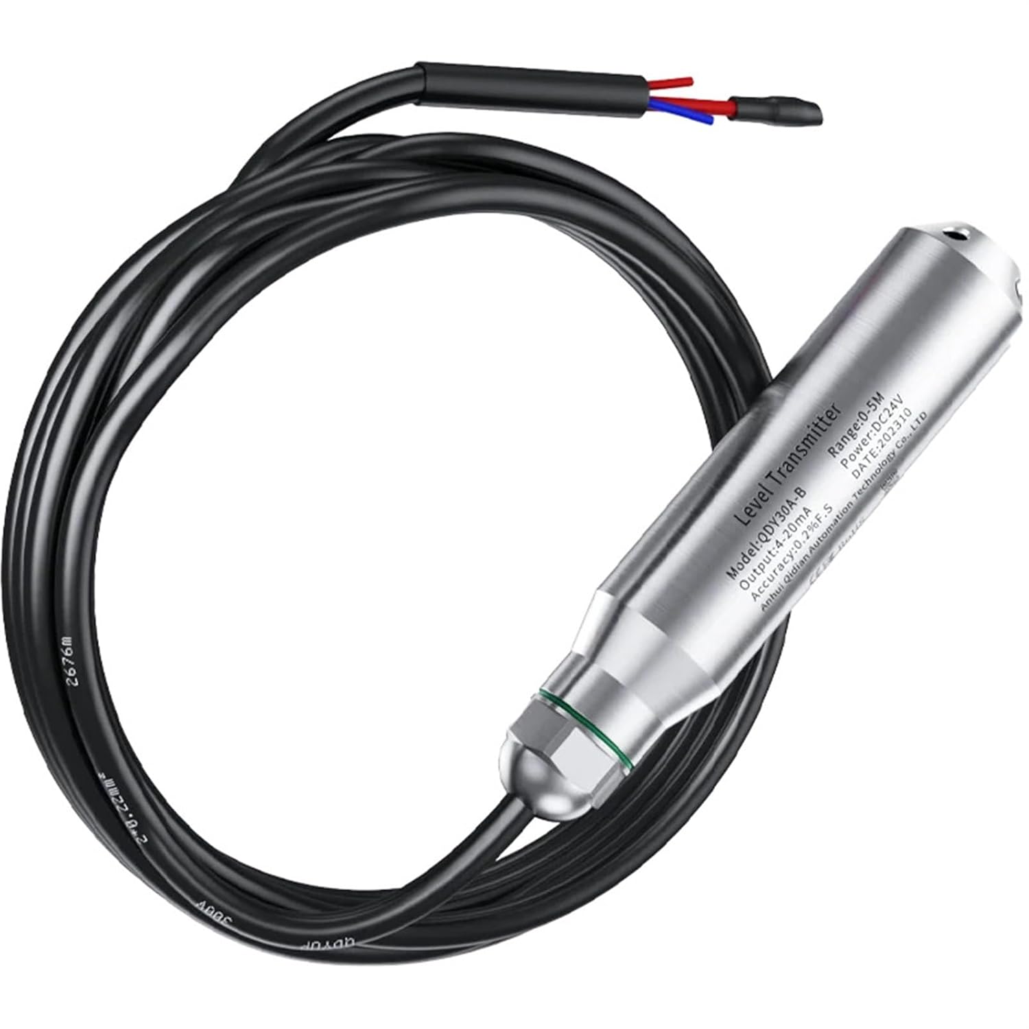 Liquid Level Sensor 1m/2m/4m5m Submersible Water Level Transmitter 4 ...