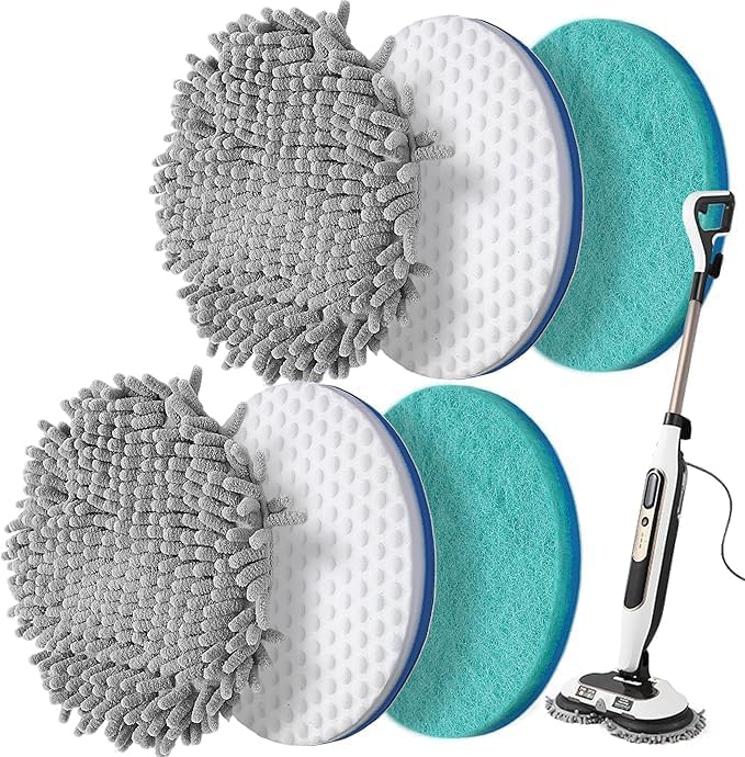 Zeltauto S6002UK Steam and Scrub Mop Pads Replacement for Shark ...