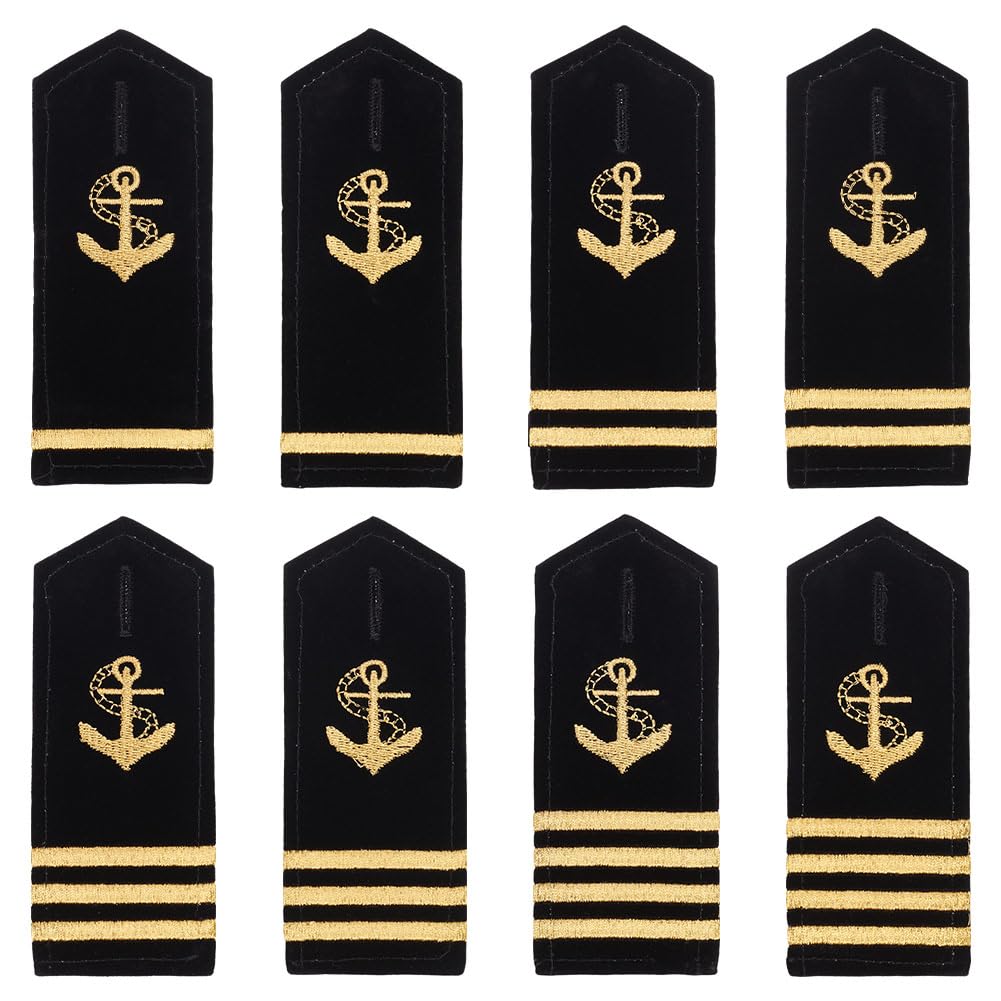 Buy WEBEEDY 4 Pairs Professional Uniform Bars Shoulder Boards Epaulets ...