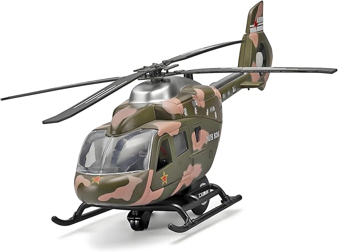 Amazon.com: NOVAFUSION Kids Helicopter Toy Diecast Military Helicopter ...