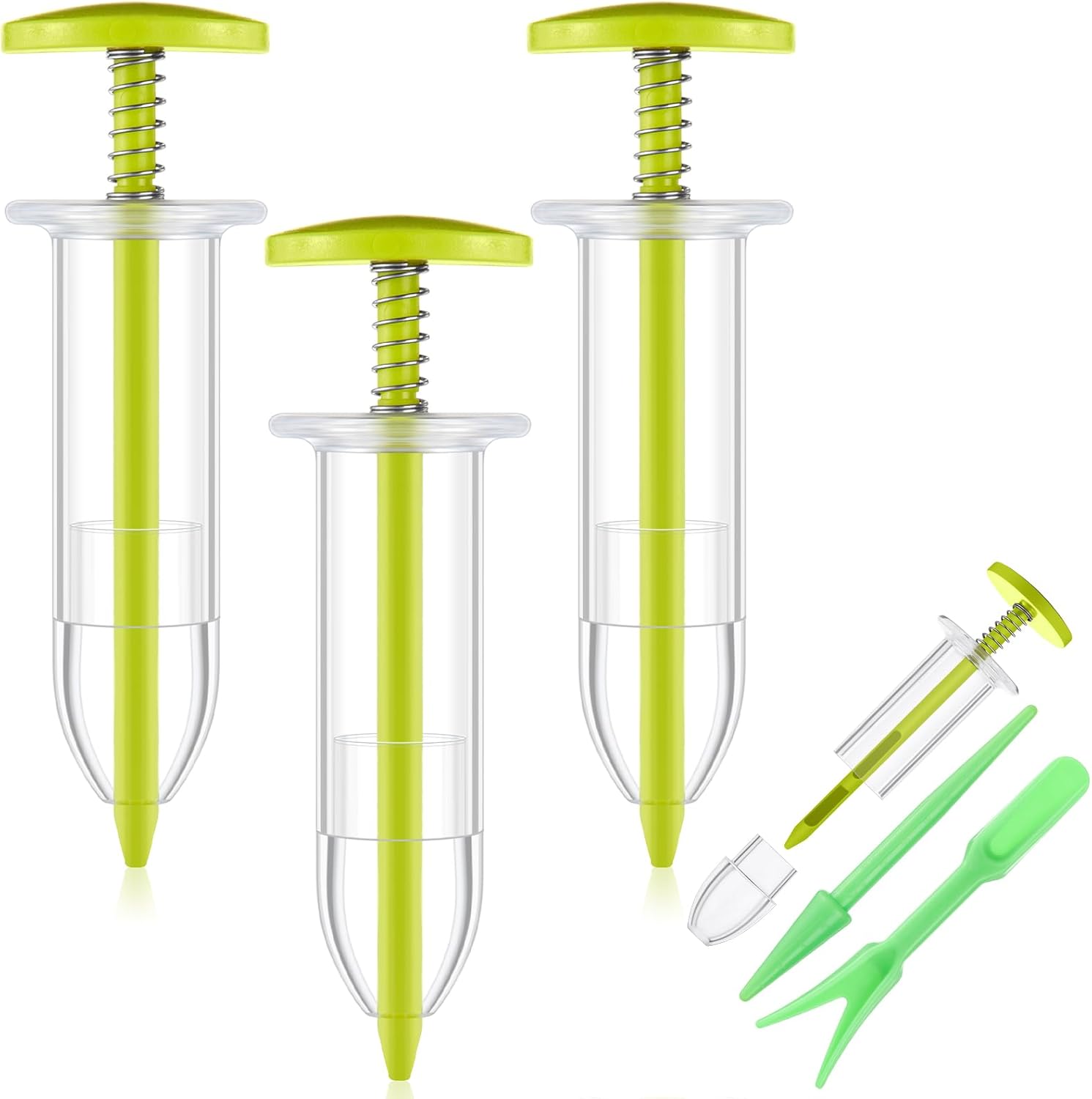Amazon.com : Flutesan 4 Pcs Mini Sowing Seed Dispenser Sower with 2 ...