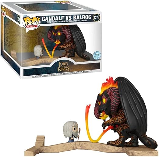 Amazon.com: Funko Pop! Moments: Lord of The Ring - Gandalf vs Balrog ...