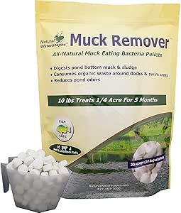 Muck Remover Pellets 10 lb Pond Tablets Treats 2.5 Acres - Pond Sludge ...