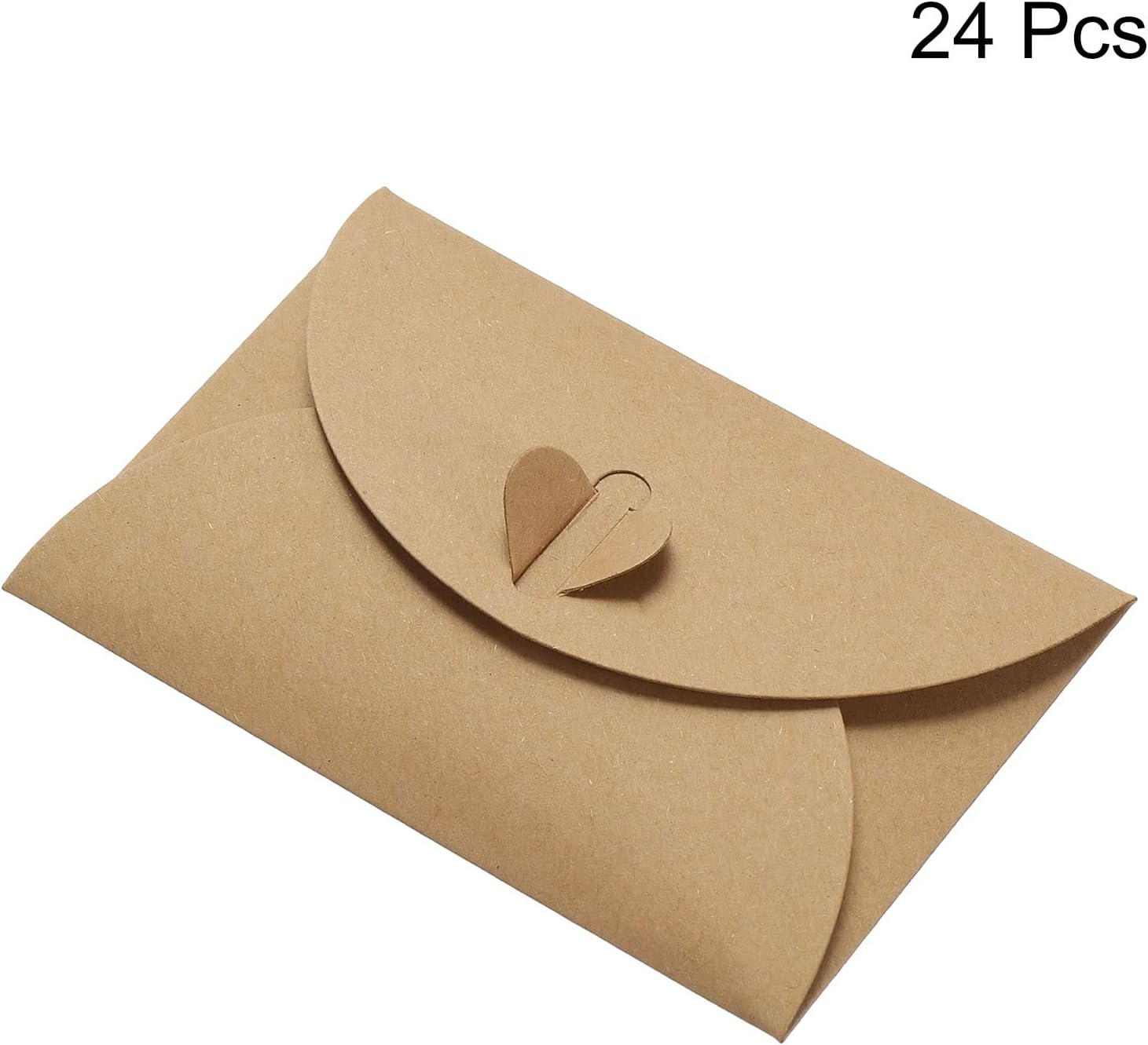 PATIKIL Mini Envelopes, 24 Pack Heart Clasp Tiny Items Storage Cute ...