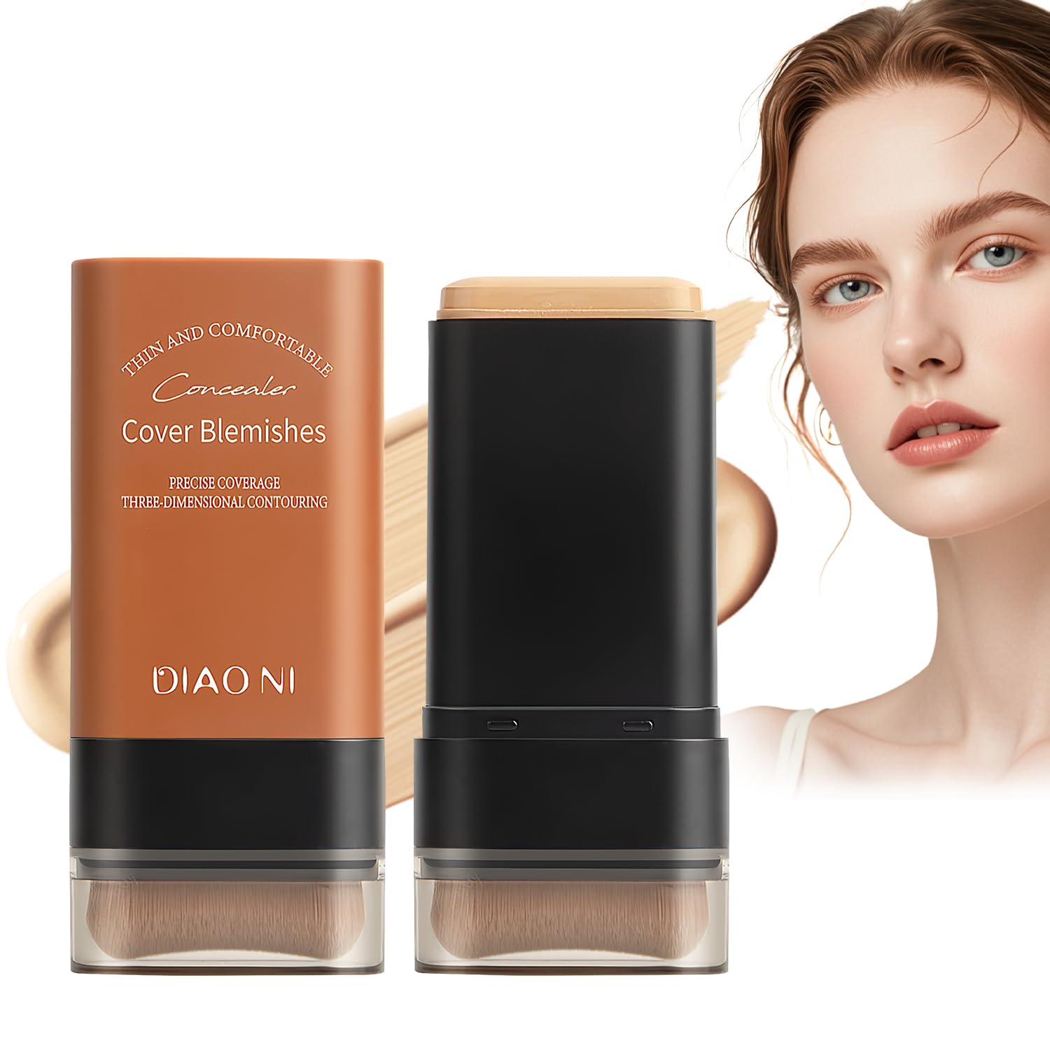 Amazon.com : 2 in 1 Flawless Eraser Foundation Stick, Multi-Use Double ...