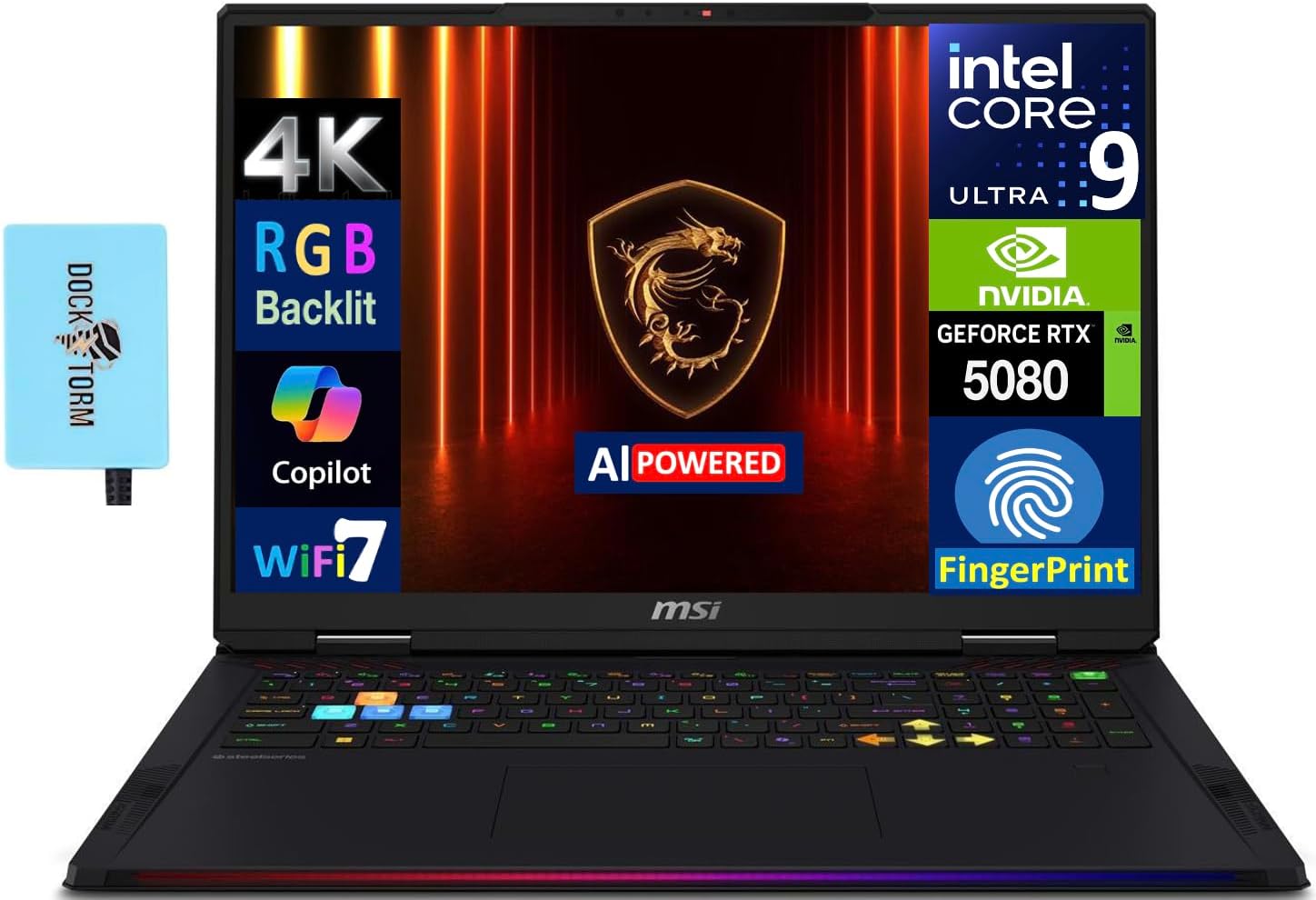 Amazon.com: msi Raider 18 HX AI Gaming Laptop 18" 120Hz MiniLED 4K ...