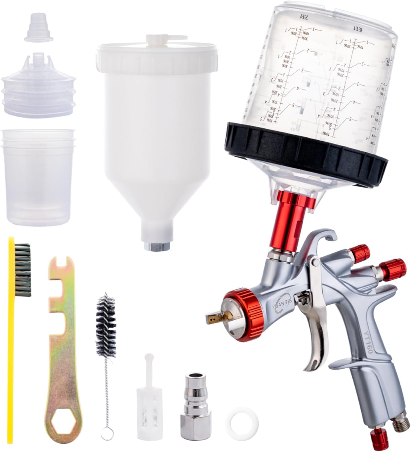 Amazon.com : FORNAX HVLP Spray Gun Gravity Feed with 1.8mm Nozzle ...