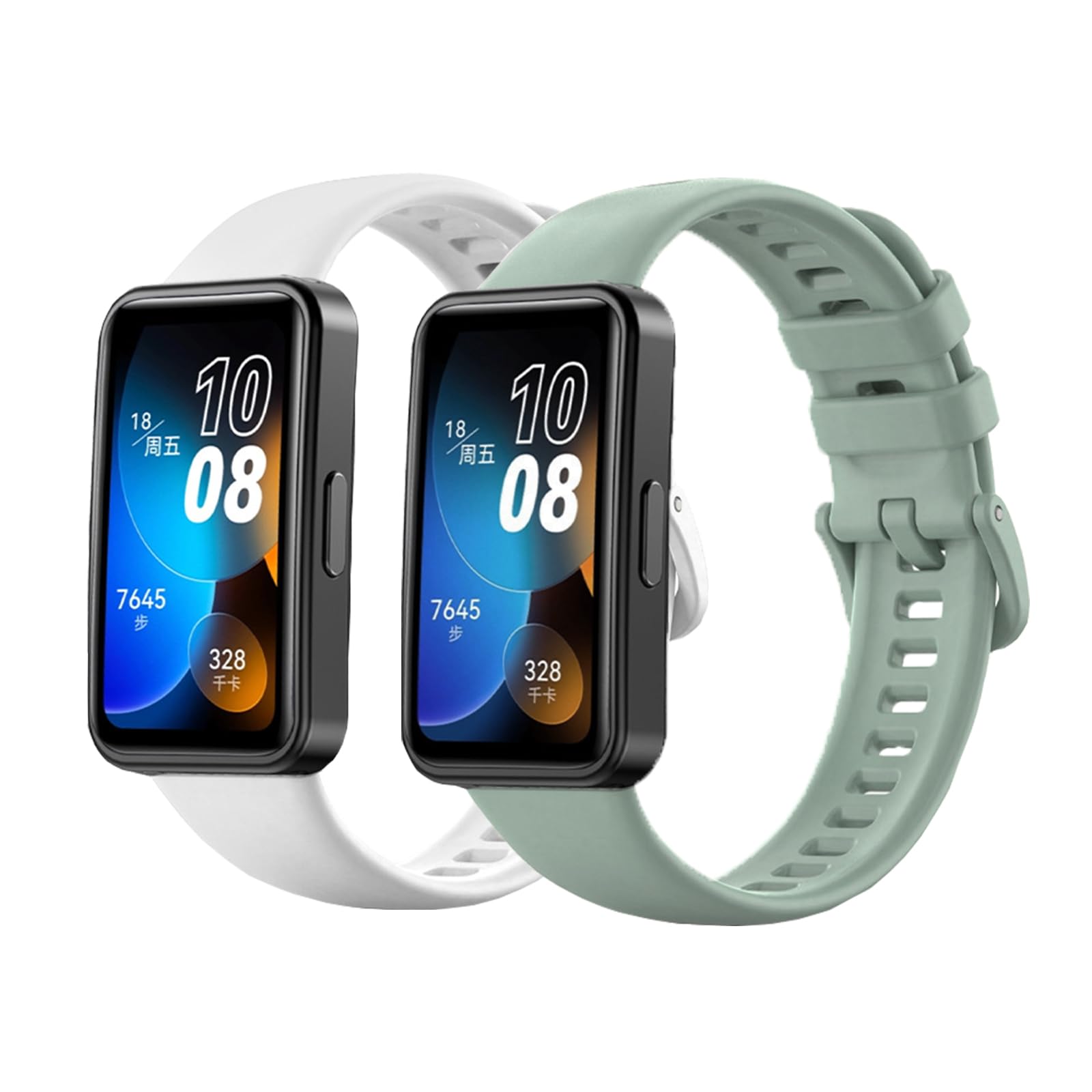 Amazon.co.jp: [Sitengle] Huawei band8対応交換バンド 2本セット ファーウェイ バンド8用ベルト シリコン 柔らかい band8 替えバンド 通気 調節可能 ...