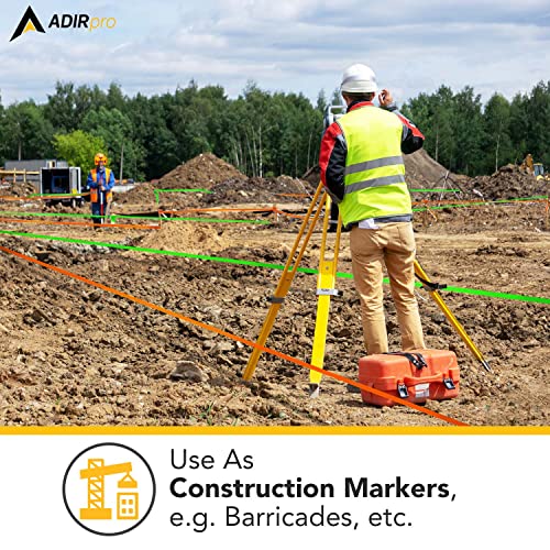 Snapklik.com : AdirPro 12 Pack Fluorescent Flagging Tape - Multipurpose ...