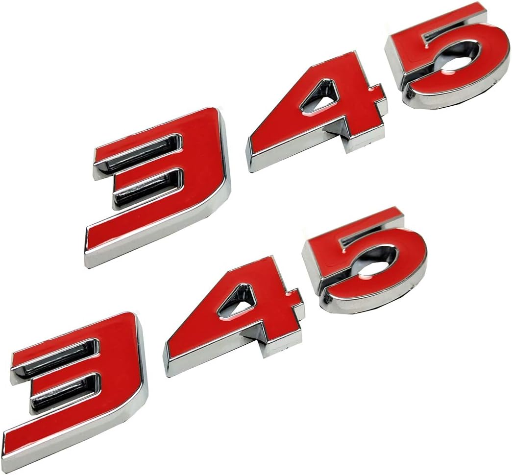 Amazon.com: 2pcs 345 Emblems Badge Decal Sticker Compatible with ...