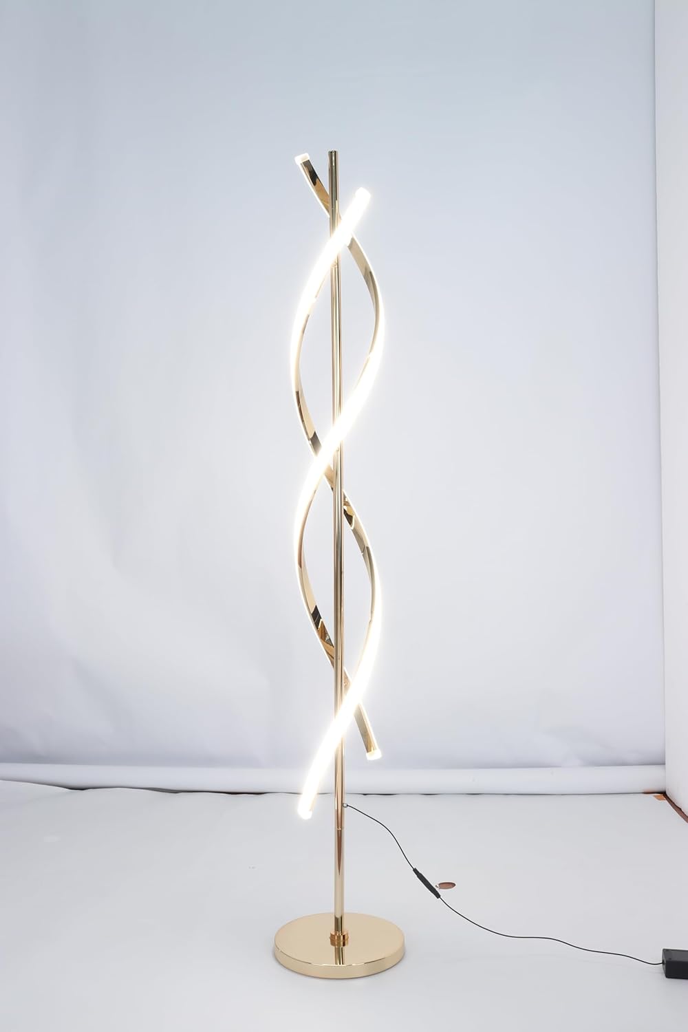 ADISUN 40W LED Floor Lamp Remote Control Dimmable Spiral Floor Lamp ...