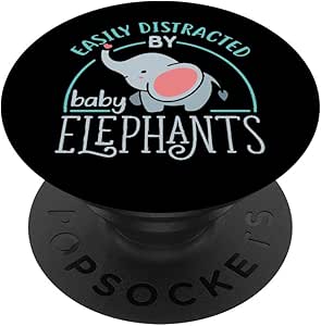 Amazon.com: Easily Distracted by Baby Elephants Cute Elephant Lover ...