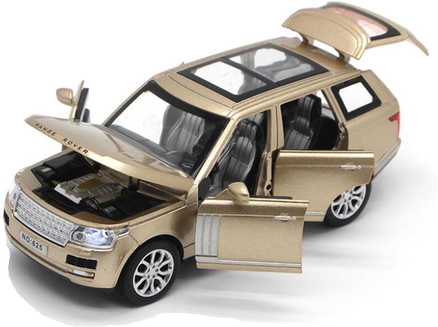 PANSHUB Golden Metal Diecast Model Car 1:32 Metal Car Model Sound Light ...