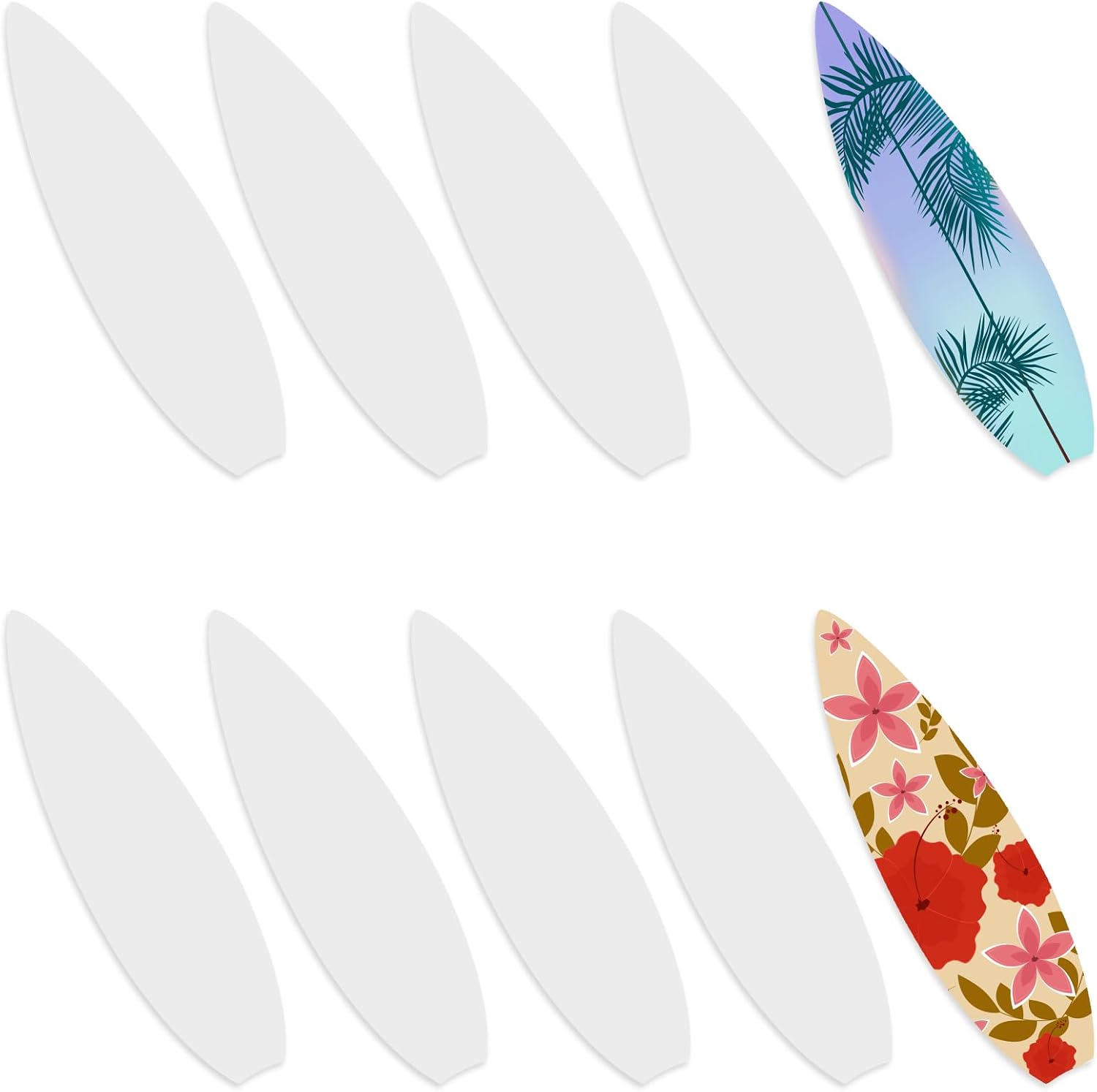 Amazon.com: Libima 36 Pcs DIY Paper Surfboards 31 x 8.5 Inch Surfboard ...