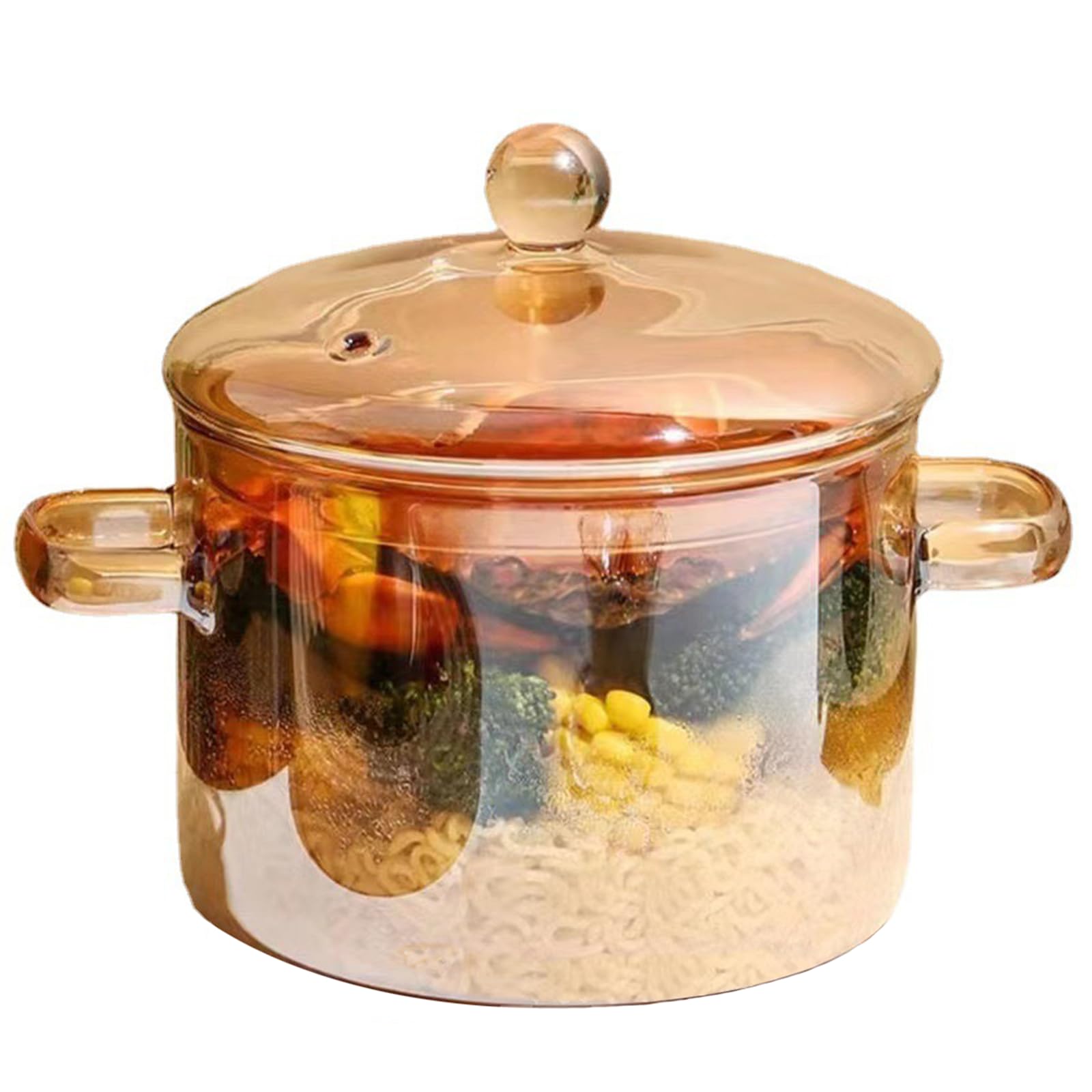 Amazon.com: Clear Glass Pot with Cover,1.5L/50 OZ Glass Stovetop Pot ...
