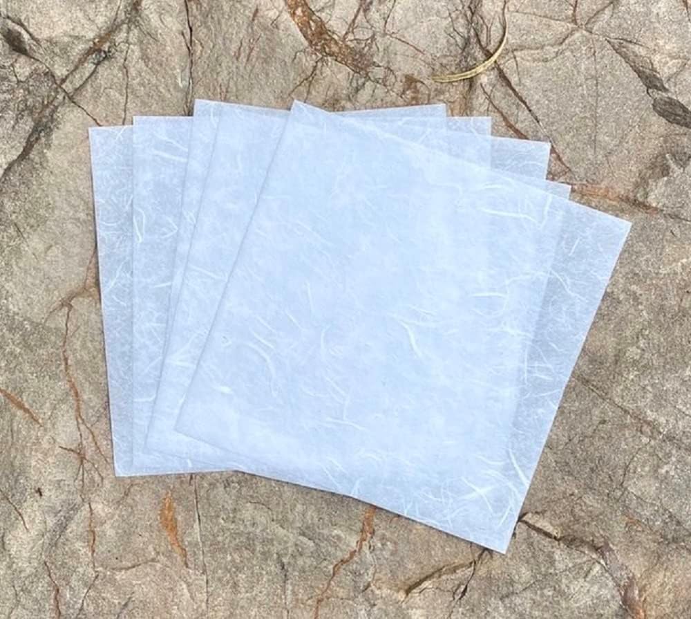 Amazon.com : 50 Sheets 6 x 6 Inches Natural Fiber Mulberry paper Sheets ...