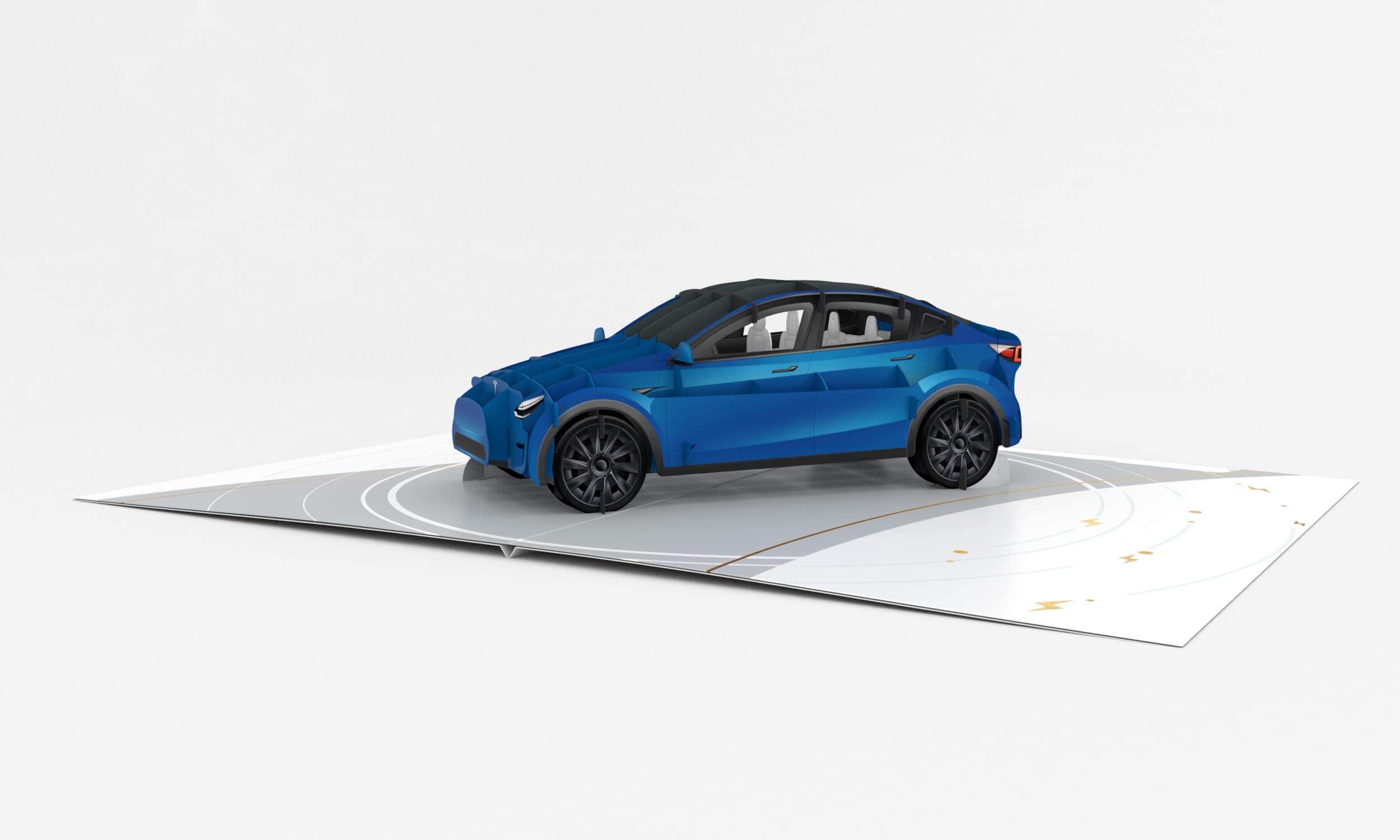 Amazon.com : Pop Up 3D Greeting Card for Tesla Model Y New Owners, Fans ...