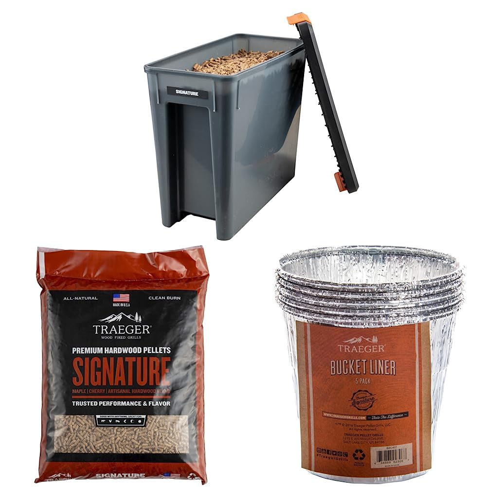 Amazon.com : Traeger Pellet Grills BAC637 Stay Dry Pellet Bin, Wood ...