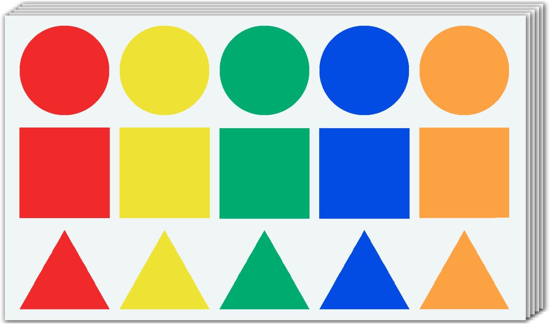 Amazon.com : 225 Pieces, 2 inch - Large Colored Shape Stickers, Moving ...