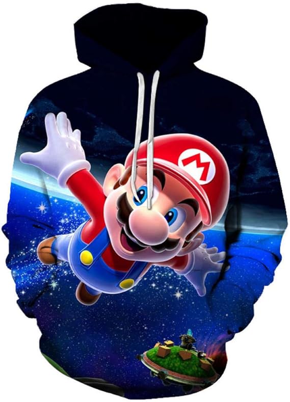 Super Mario Hoodie,Long Sleeve Sweatshirt Manga Cosplay Sportswear ...