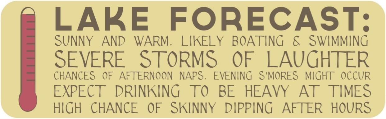 Amazon.com: Lake Forecast Sign: 7x23-inch Decorative Wood Plaque with ...