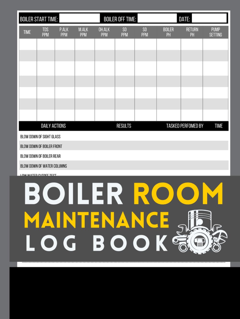 Boiler Room Maintenance Log Book: Cute Record book for Boiler Techs and ...