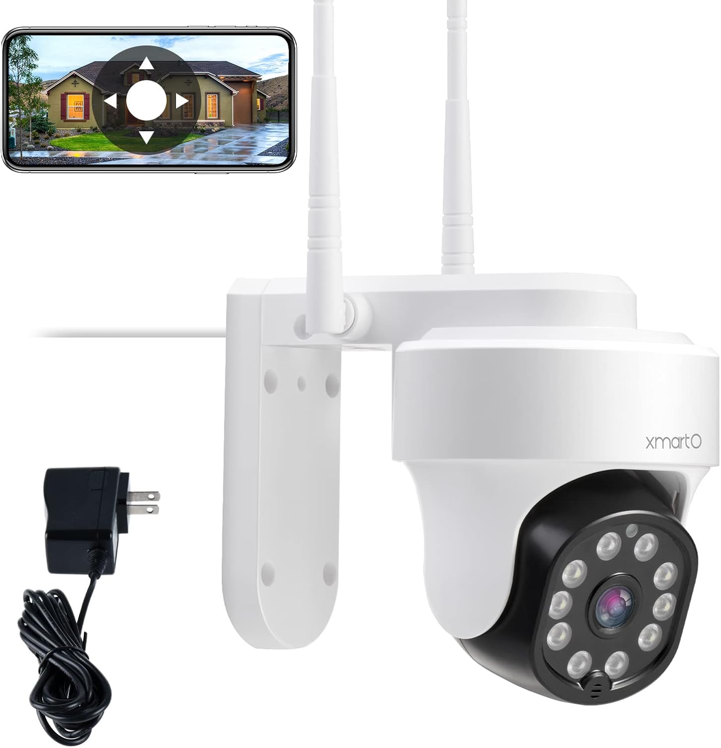 Amazon.com : xmartO 2K HD Wireless PTZ Home Security Camera Outdoor ...